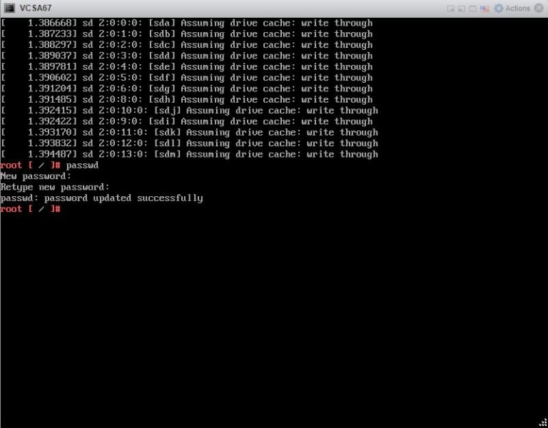 Reset administrator@vsphere.local and root password VCSA – kab.log